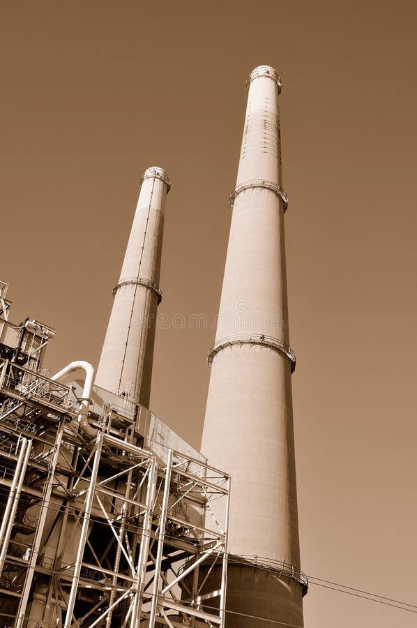 Powerplant Stacks stock image. Image of power, combustion - 10956085