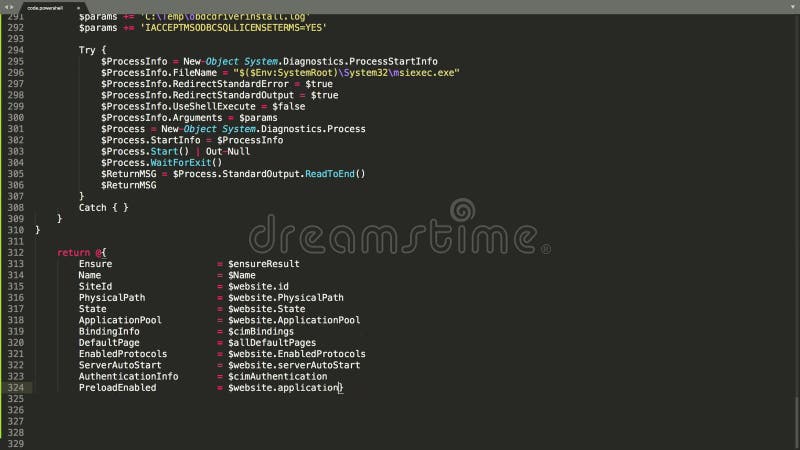 Powershell Programming Language Source Code Typing Effect Powershell Programmer Ticker Colored