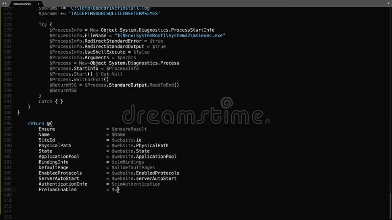 Powershell Programming Language Source Code Typing Effect Powershell Programmer Ticker Colored