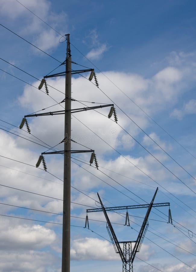 Powertransmission Transmission Towers Stock Image - Image of business ...