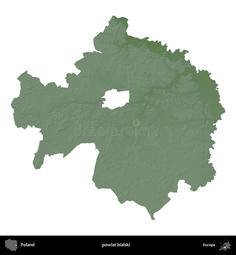 Powiat Bialski, Poland, Isolated on White. Physical Stock Illustration - Illustration of ...