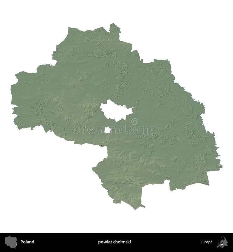 Powiat Chelmski, Poland, Isolated on White. Physical Stock Illustration - Illustration of ...