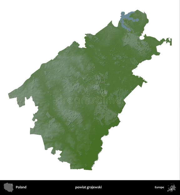 Powiat Grajewski, Poland, Isolated on White. Physical Stock Photo ...