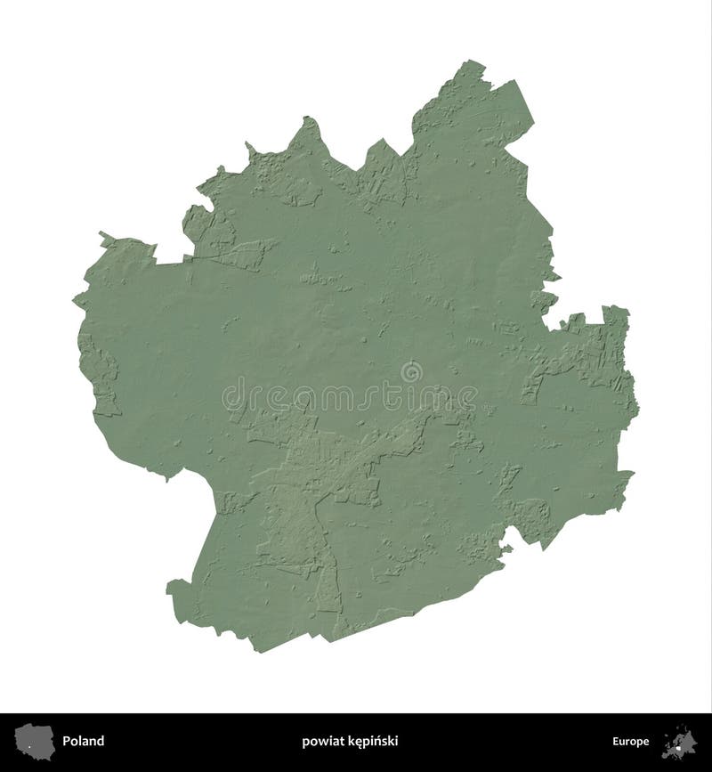 Powiat Kepinski, Poland, Isolated on White. Physical Stock Illustration - Illustration of zoom ...