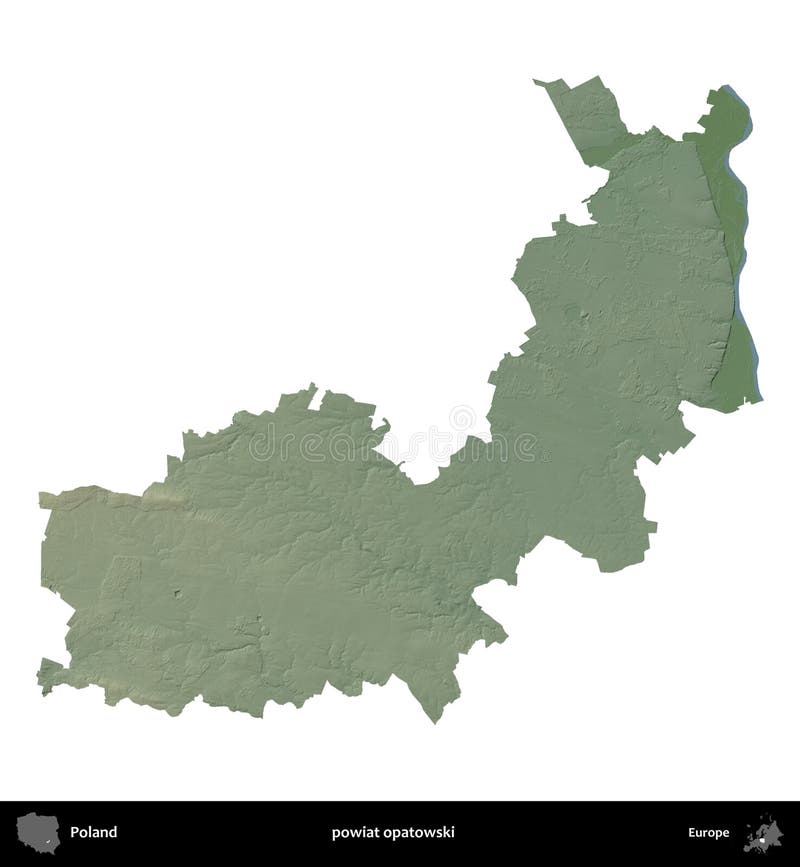 Powiat Opatowski, Poland, Isolated on White. Physical Stock ...