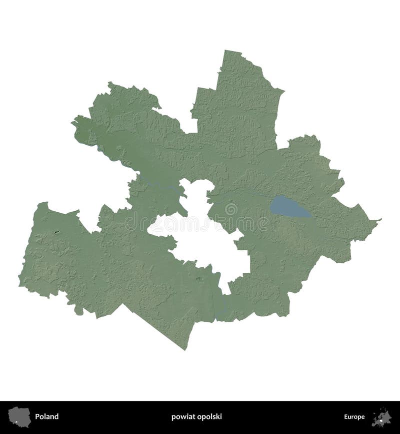 Powiat Opolski, Poland, Isolated on White. Physical Stock Illustration ...