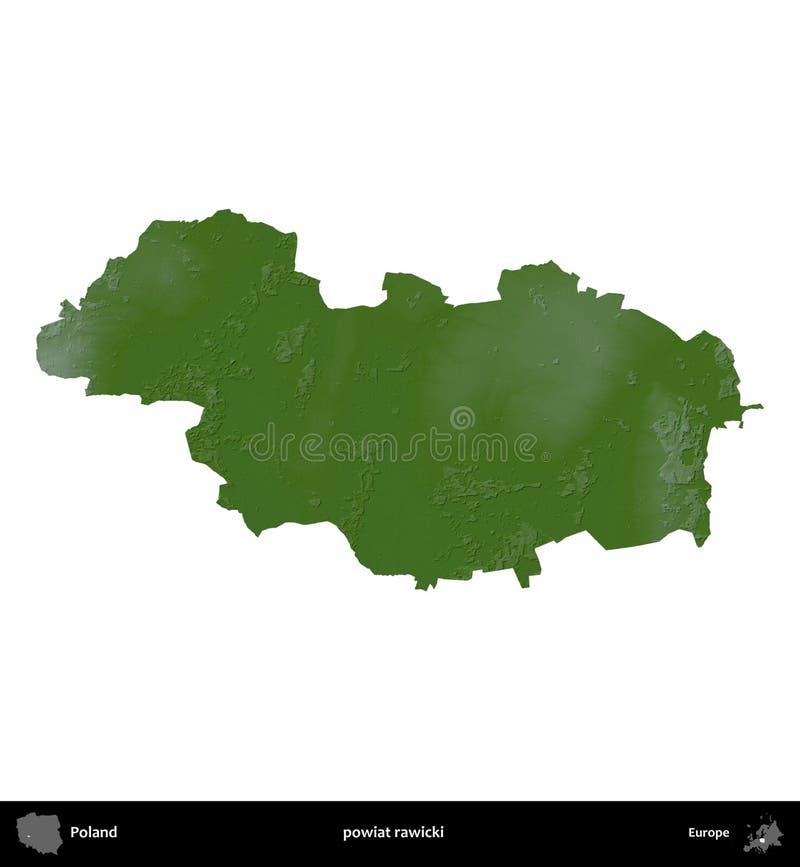 Powiat Rawicki, Poland, Isolated on White. Physical Stock Illustration ...