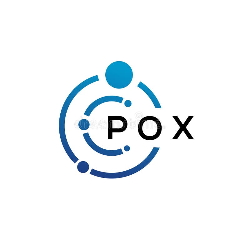 POX Letter Technology Logo Design on White Background. POX Creative ...