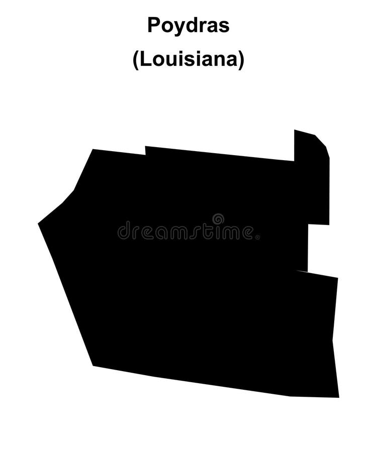Poydras outline map stock vector. Illustration of blank - 387344858
