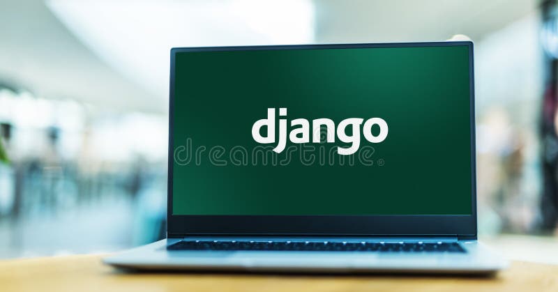 Laptop Computer Displaying Logo of Django Editorial Photo - Image of ...