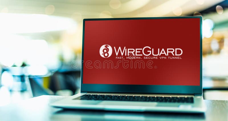 Laptop Computer Displaying Logo of WireGuard Editorial Stock Image ...
