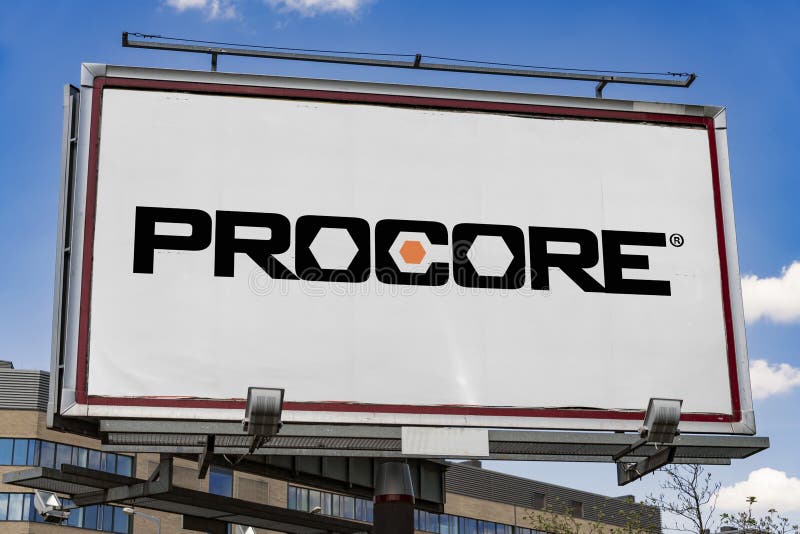 Advertisement Billboard Displaying Logo of Procore Technologies ...