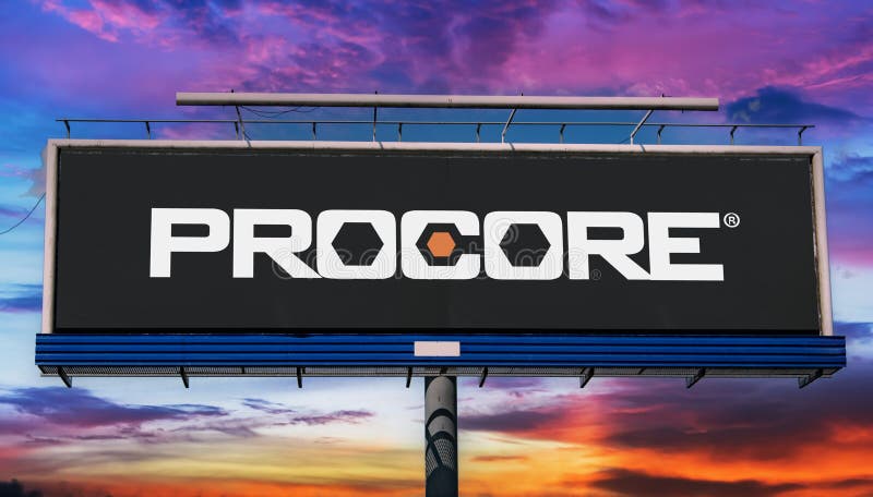 Advertisement Billboard Displaying Logo of Procore Technologies ...