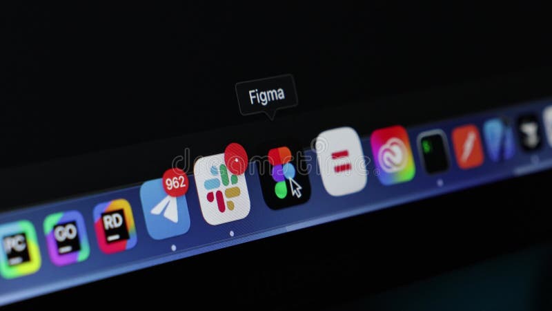 Poznan, Poland - April 30, 2025: Figma Application Icon on a Dark ...