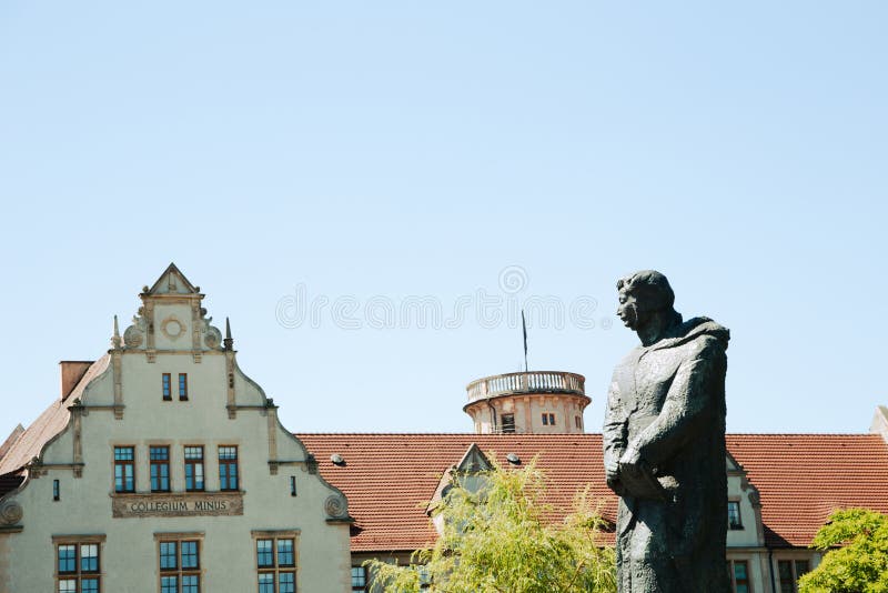 Adam Mickiewicz University and Monument in Poznan, Poland Editorial ...