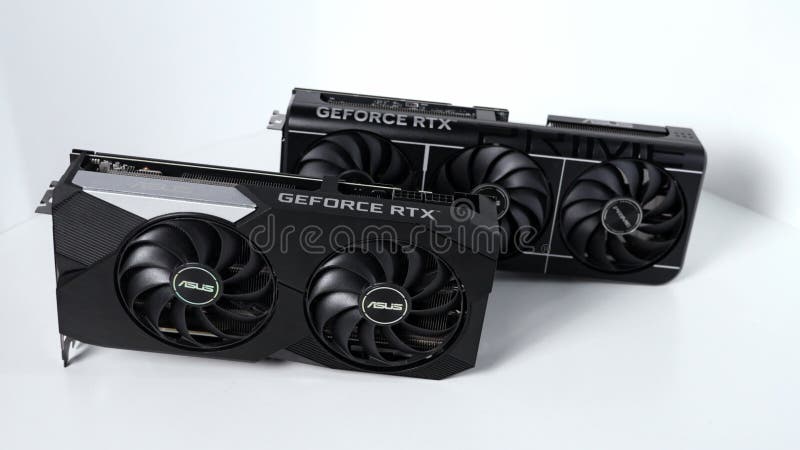 Poznan, Poland - March 27, 2025: Two ASUS GeForce RTX Graphics Cards ...