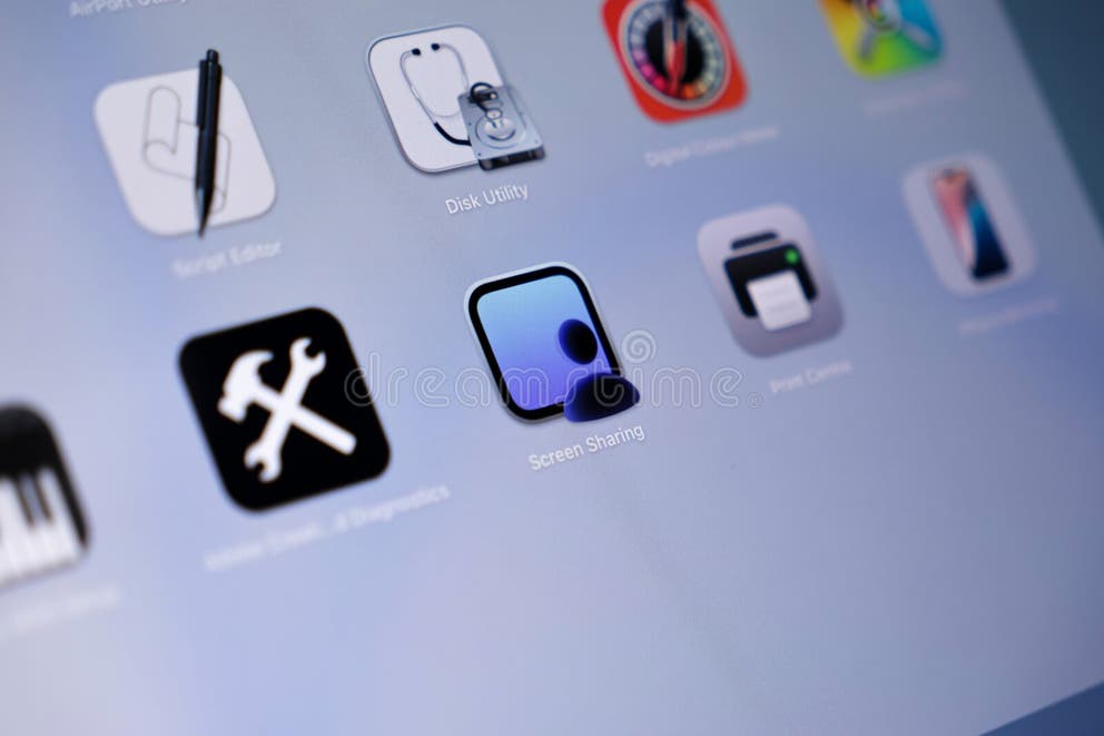 Poznan, Poland - May 15, 2025: Screen Sharing Application Icon ...