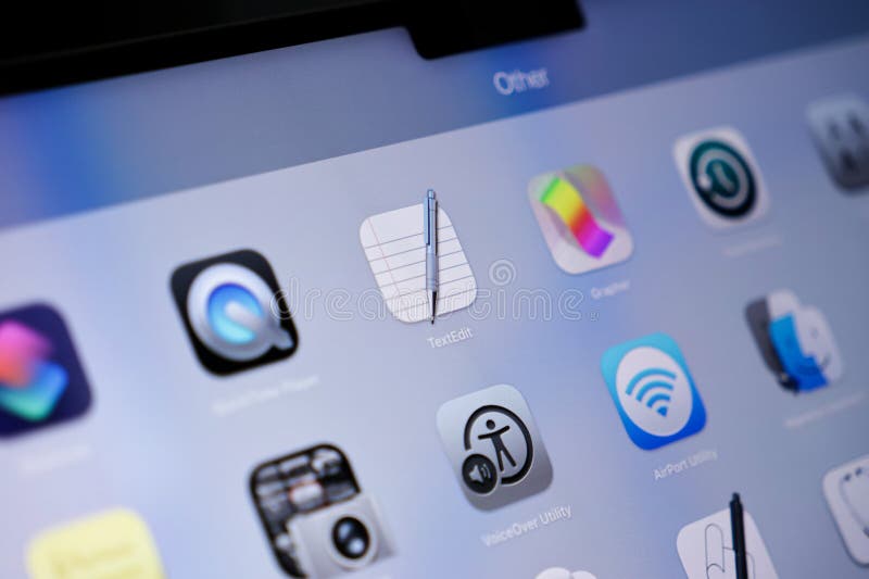 Poznan, Poland - May 15, 2025: TextEdit Application Icon Prominently ...