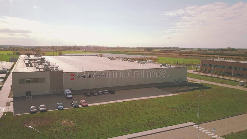 POZNAN, POLAND - OCTOBER 20, 2018. Aerial View of Kimball Electronics ...