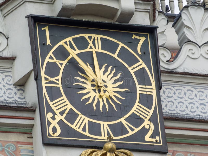 Poznan Town Hall Clock stock image. Image of architecture - 45449835