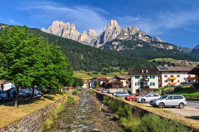 Pozza in Val di Fassa stock image. Image of outdoor, fassa - 99587599