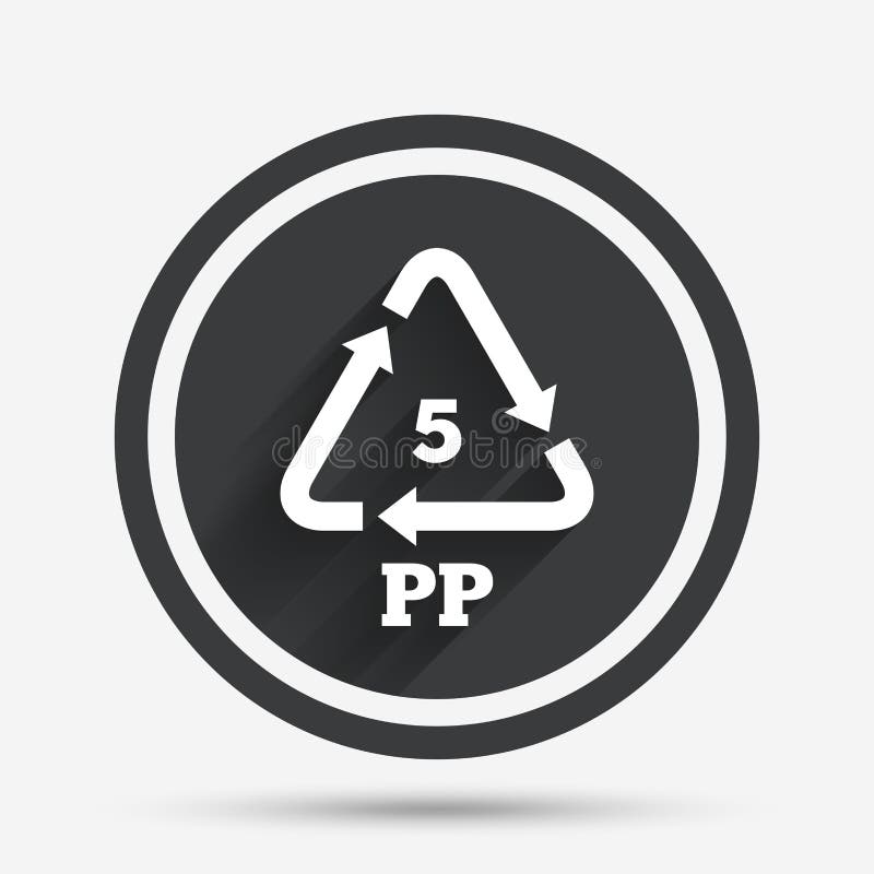 PP 5 Icon. Polypropylene Thermoplastic Polymer. Stock Vector ...