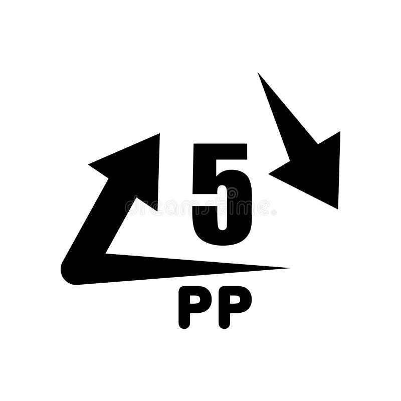 PP 5 Icon. Polypropylene Thermoplastic Polymer. Stock Vector ...