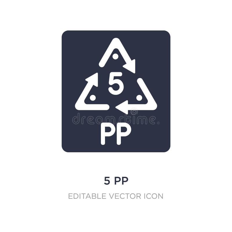 PP 5 Icon. Polypropylene Thermoplastic Polymer. Stock Vector ...