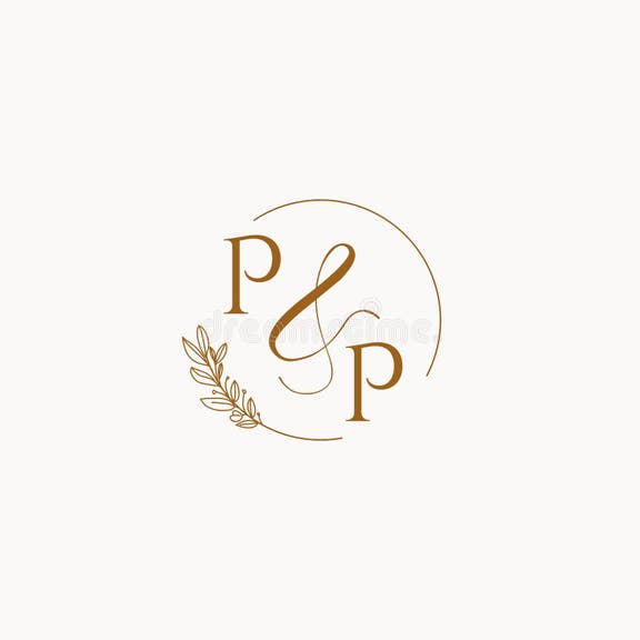 PP Initial Wedding Monogram Logo Stock Vector - Illustration of stylish ...