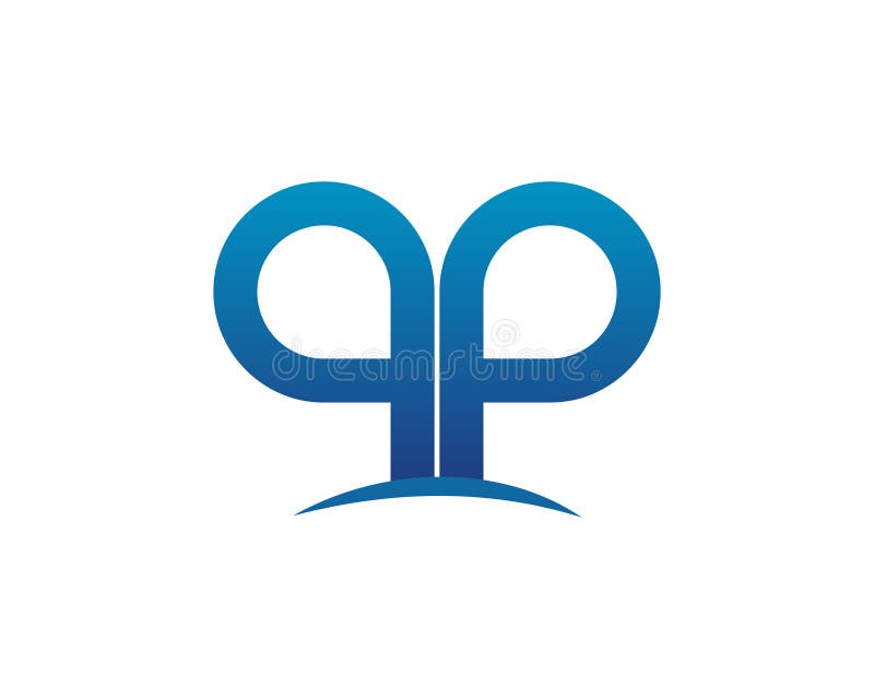 Pp Letter Curve Logo Icon Template Stock Vector - Illustration of ...