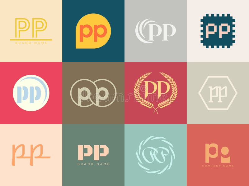 PP Logo Company Template. Letter P and P Logotype Stock Vector ...