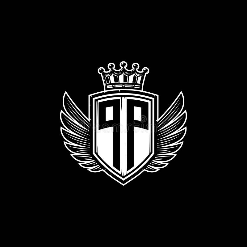 PP Logo Monogram Shield Crown Luxury Design Stock Vector - Illustration ...