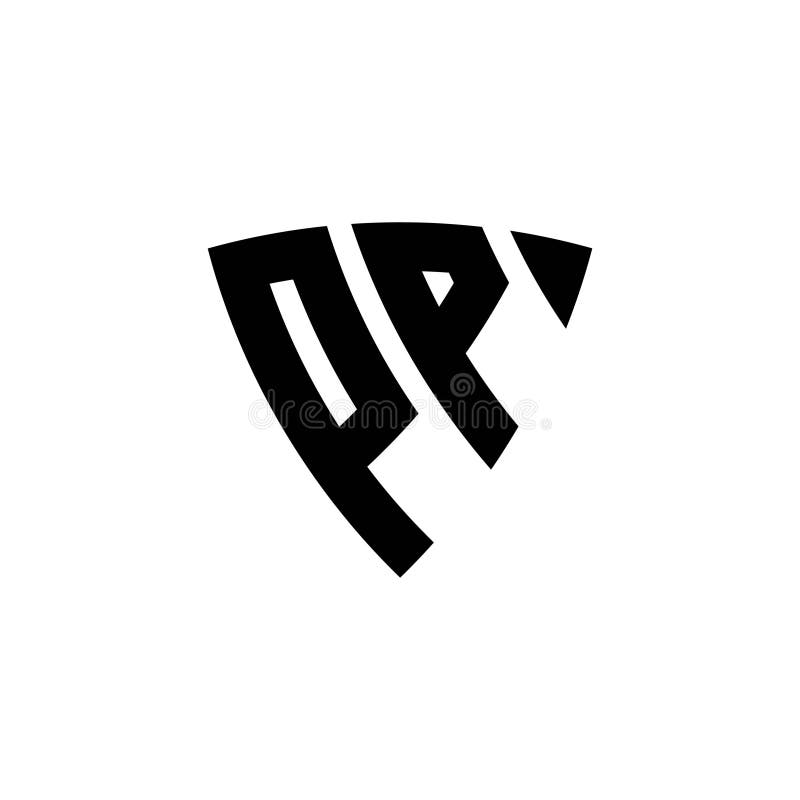 PP Logo Monogram Triangle Shield Style Stock Vector - Illustration of ...