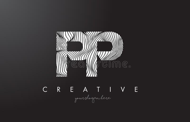 PP P Letter Logo with Zebra Lines Texture Design Vector. Stock Vector ...