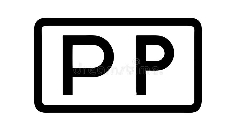 PP Parking Sign Double P for Specific Parking Zone or Permit Indication ...