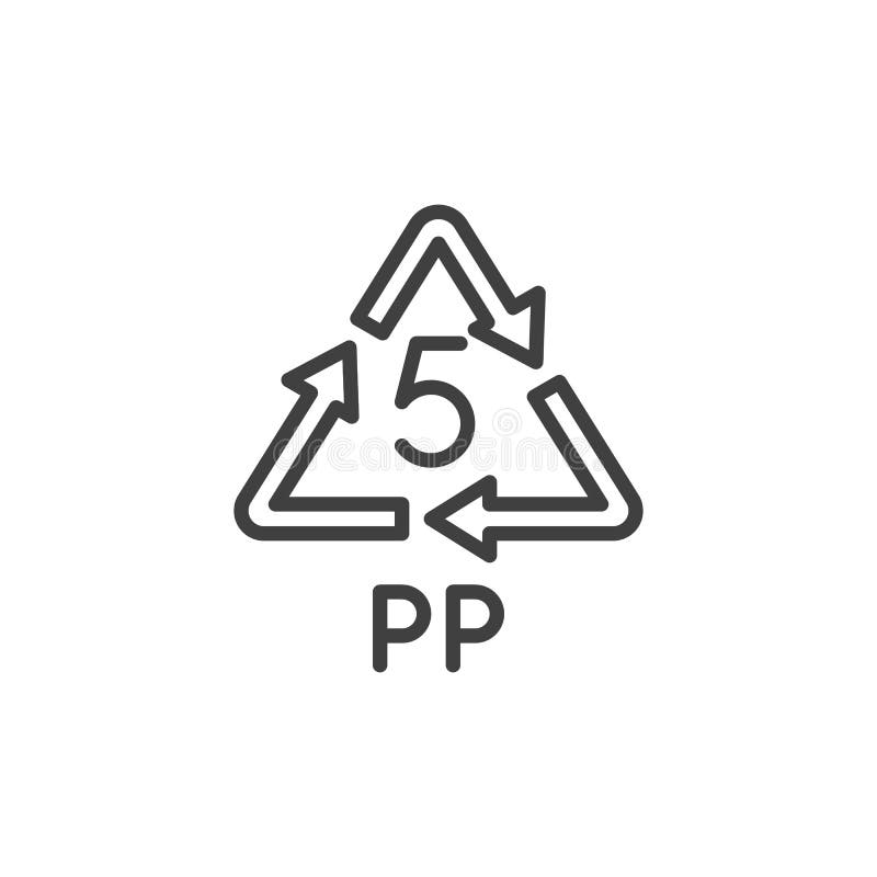 PP plastic line icon stock vector. Illustration of graphics - 251433050
