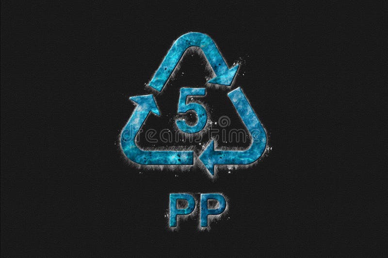 PP, Plastic Recycling Symbol PP 5 Stock Illustration - Illustration of ...
