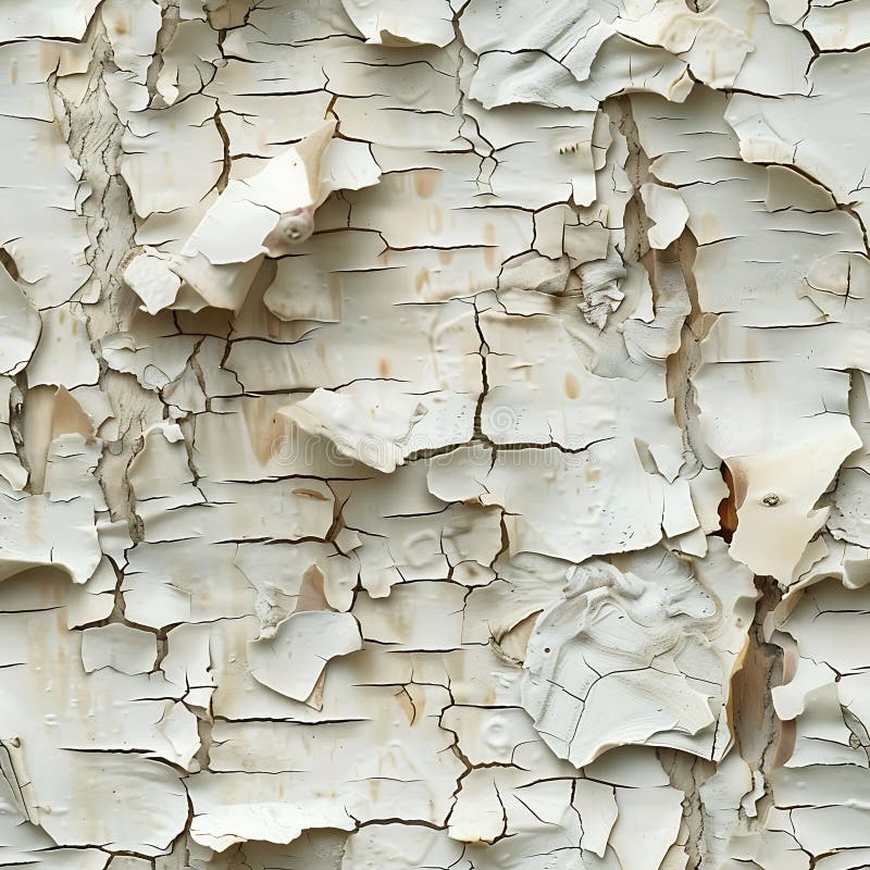 Ppaer Birch Bark Peeling from a Tree, Seamless Repeating Pattern Stock ...