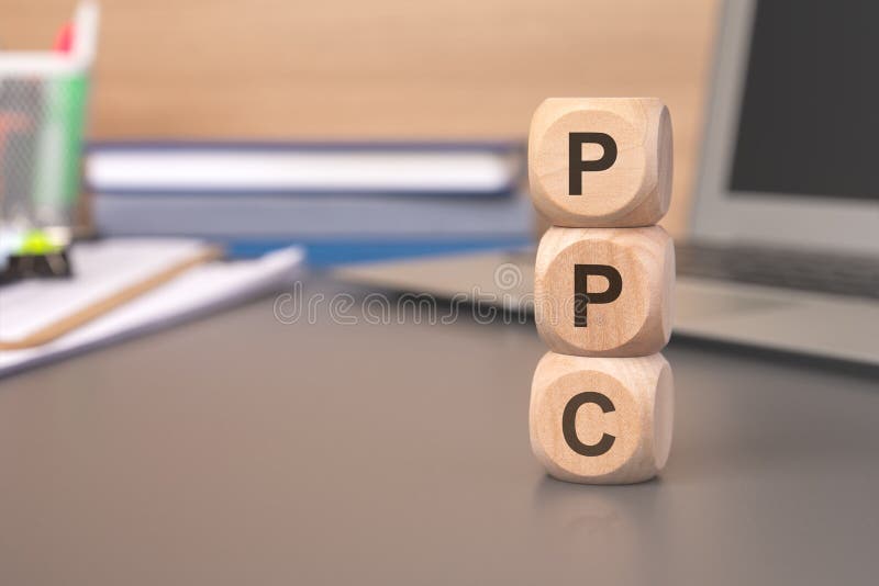 PPC Alphabet Letters on 3d Wooden Blocks Stock Photo - Image of ...