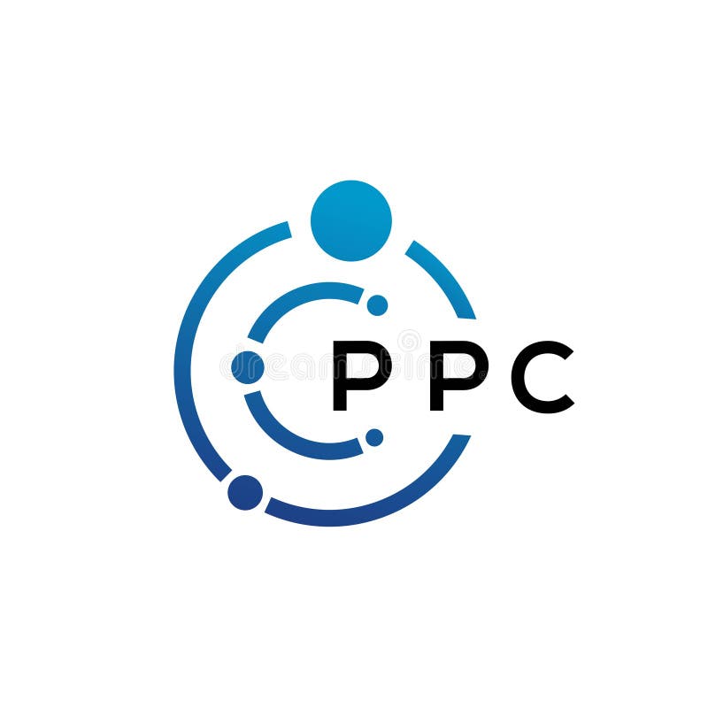 PPC Letter Technology Logo Design on White Background. PPC Creative ...