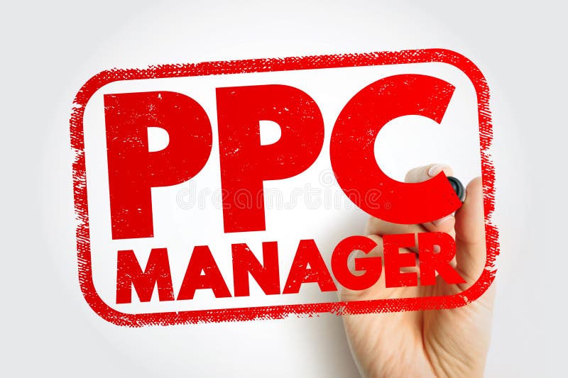 Ppc Manager Text Stamp, Business Concept Background Stock Image - Image ...