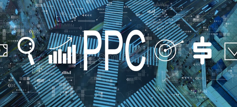 PPC - Pay Per Click Concept with City Traffic Intersection Stock Image ...