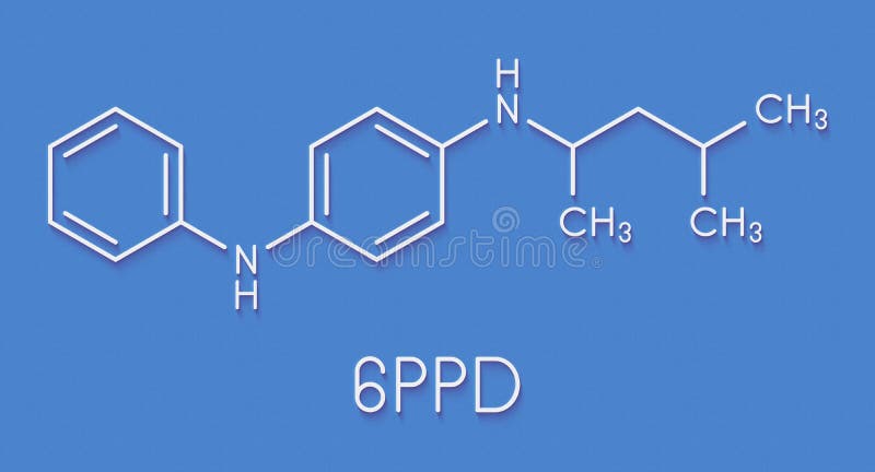 6PPD Rubber Additive Molecule. Toxic To Salmon Stock Vector ...