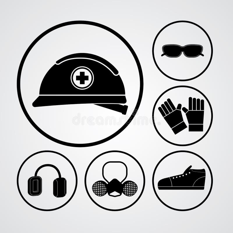 Ppe stock vector. Illustration of protect, head, glasses - 59197561