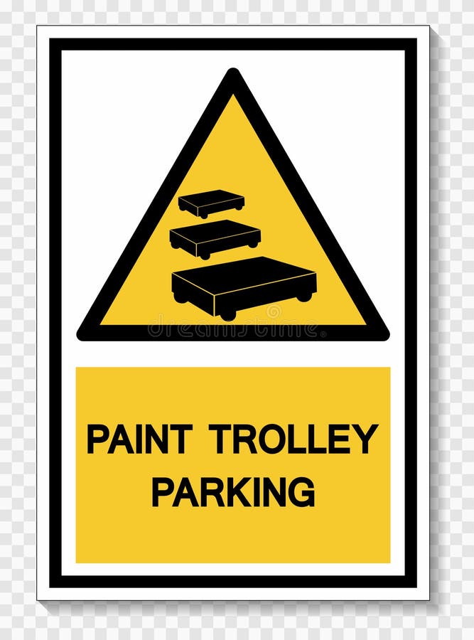 PPE Icon.Paint Trolley Parking Symbol Sign Isolate on White Background ...