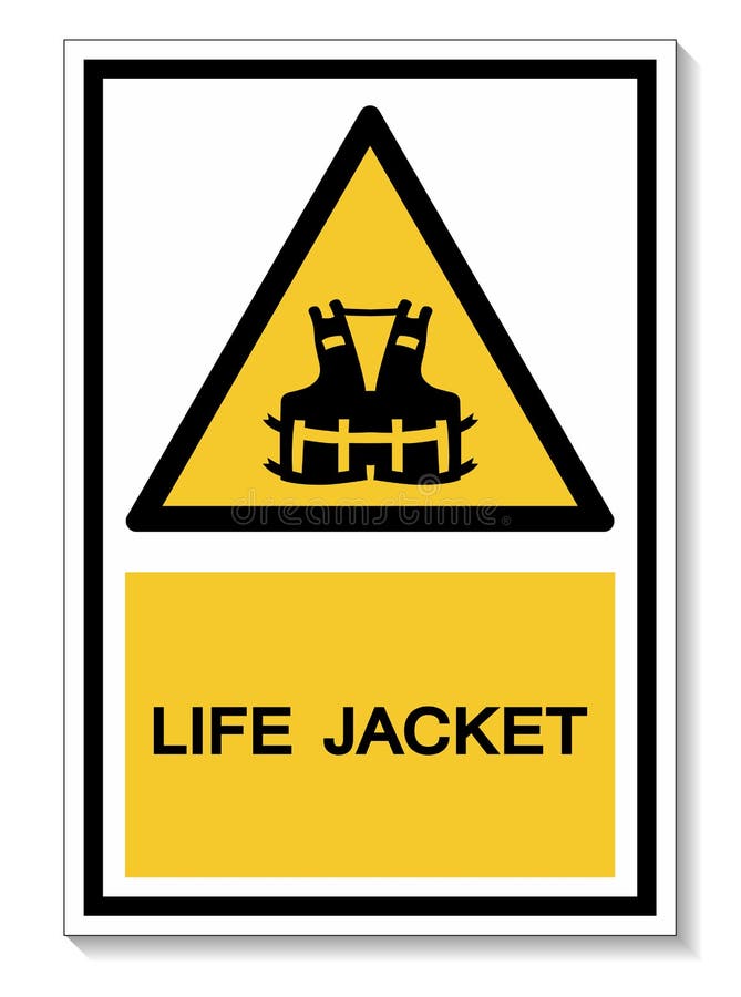 PPE Icon.Wearing a Life Jacket for Safety Symbol Sign Isolate on White ...