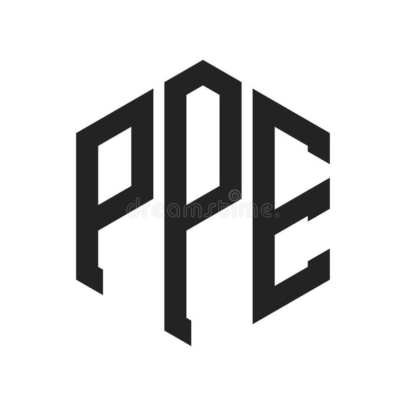 PPE Logo Design. Initial Letter PPE Monogram Logo Using Hexagon Shape ...