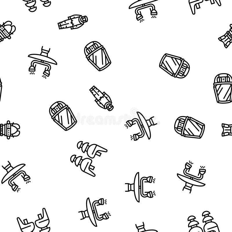 Ppe Protective Safety Kit Seamless Pattern Vector Stock Illustration ...
