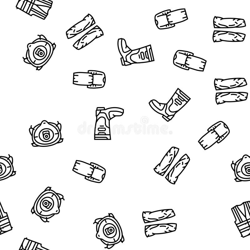 Ppe Protective Safety Kit Seamless Pattern Vector Stock Vector ...