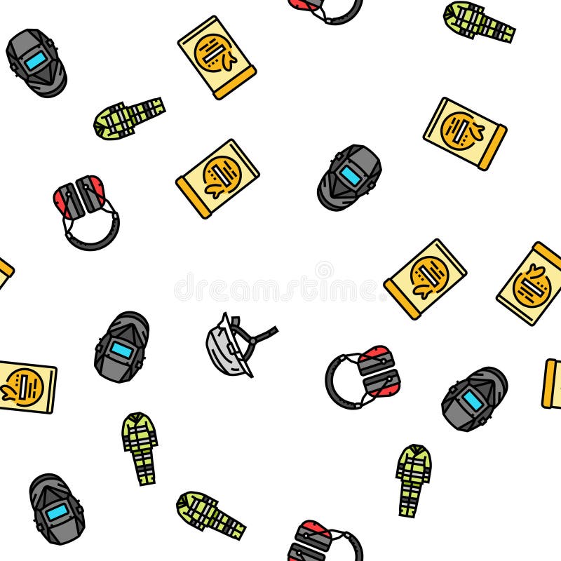 Ppe Protective Safety Kit Seamless Pattern Vector Stock Illustration ...